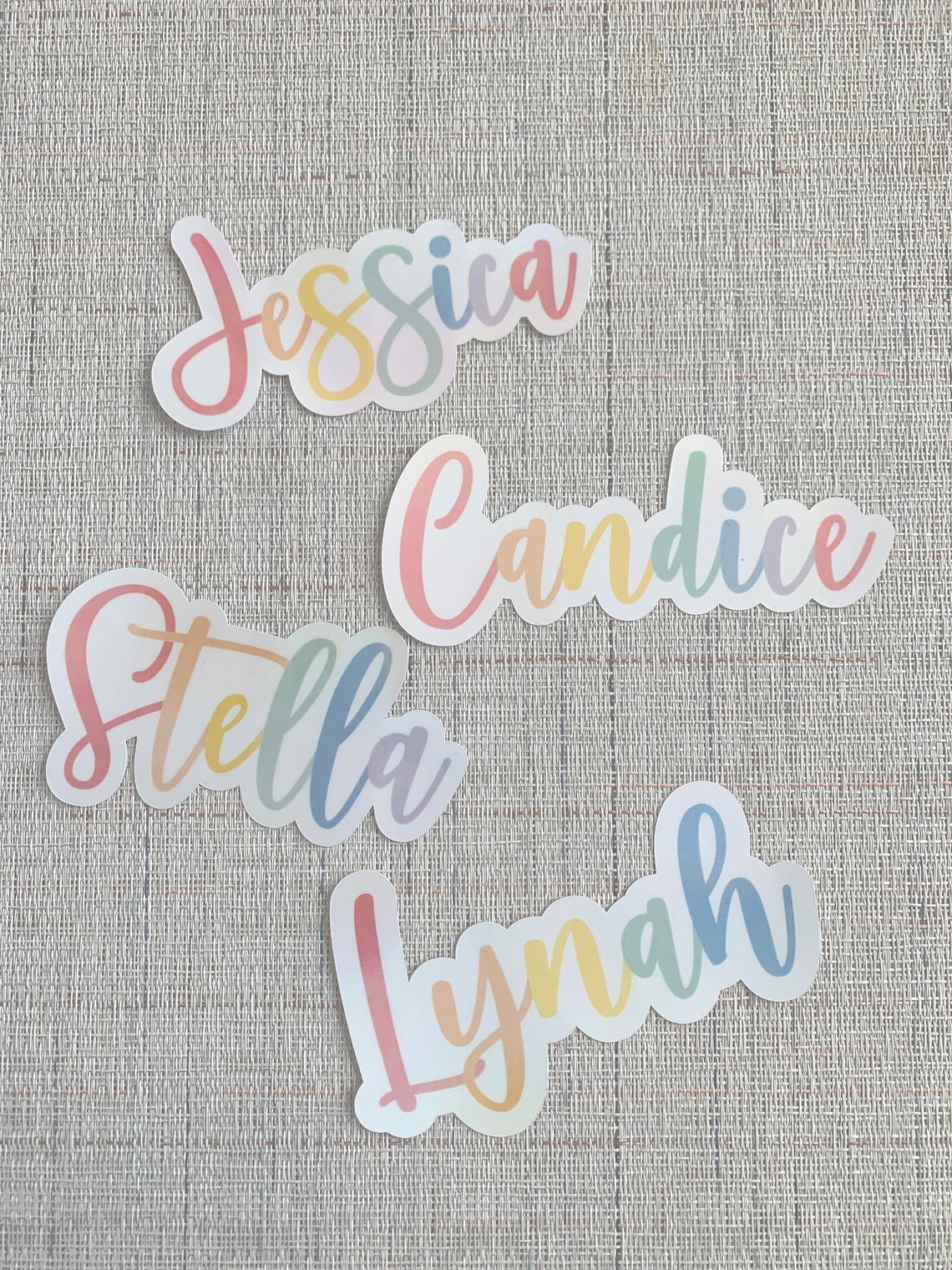 Personalized Name Sticker Rainbow Name Sticker Custom Name - Etsy