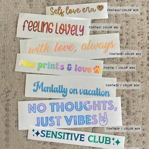 Custom Text Vinyl Decals - Build Your Own Decals - Personalized Decals ...