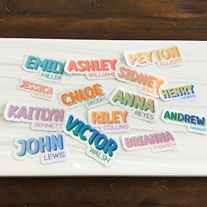 Personalized Name Sticker, Custom Name Sticker, Shadow Name Sticker ...