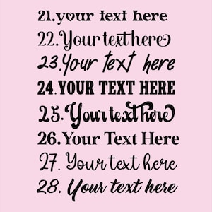 Custom Text Vinyl Decals - Build Your Own Decals - Personalized Decals- Custom Stickers-car ...