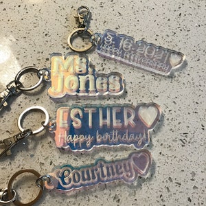 Personalized Name Keychain/ Engraved Name Keychain/ Backpack Tag ...