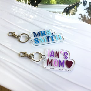 Colored Personalized Name Keychain/ Engraved Name Keychain/ Backpack ...