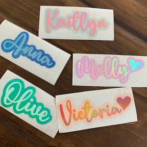Layered Name Decal, Personalized Name Sticker,holographic Name Decal ...