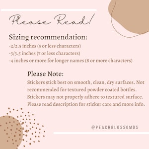 Flower Name Sticker, Personalized Name Sticker, Custom Name Sticker ...