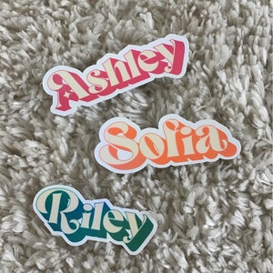 Personalized Name Sticker, Custom Name Sticker, Colorful Name Sticker ...