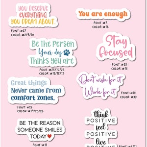 Custom Text Stickers, Build Your Own Stickers, Personalized Quotes ...