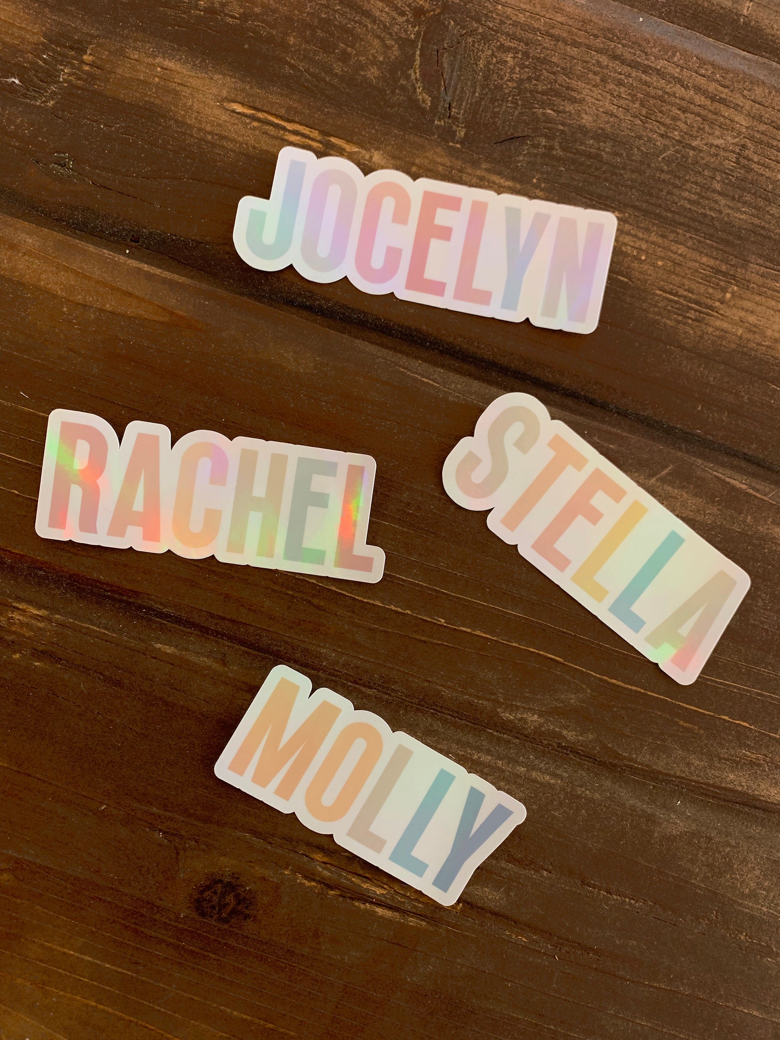 Personalized Name Sticker, Custom Name Sticker, Colorful Name Sticker ...
