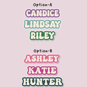Personalized Name Sticker, Custom Name Sticker, Pastel Name Sticker ...