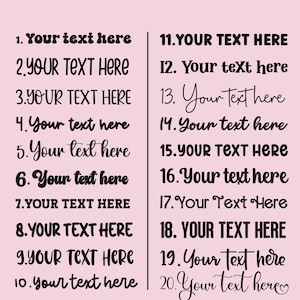 Custom Text Vinyl Decals - Build Your Own Decals - Personalized Decals ...