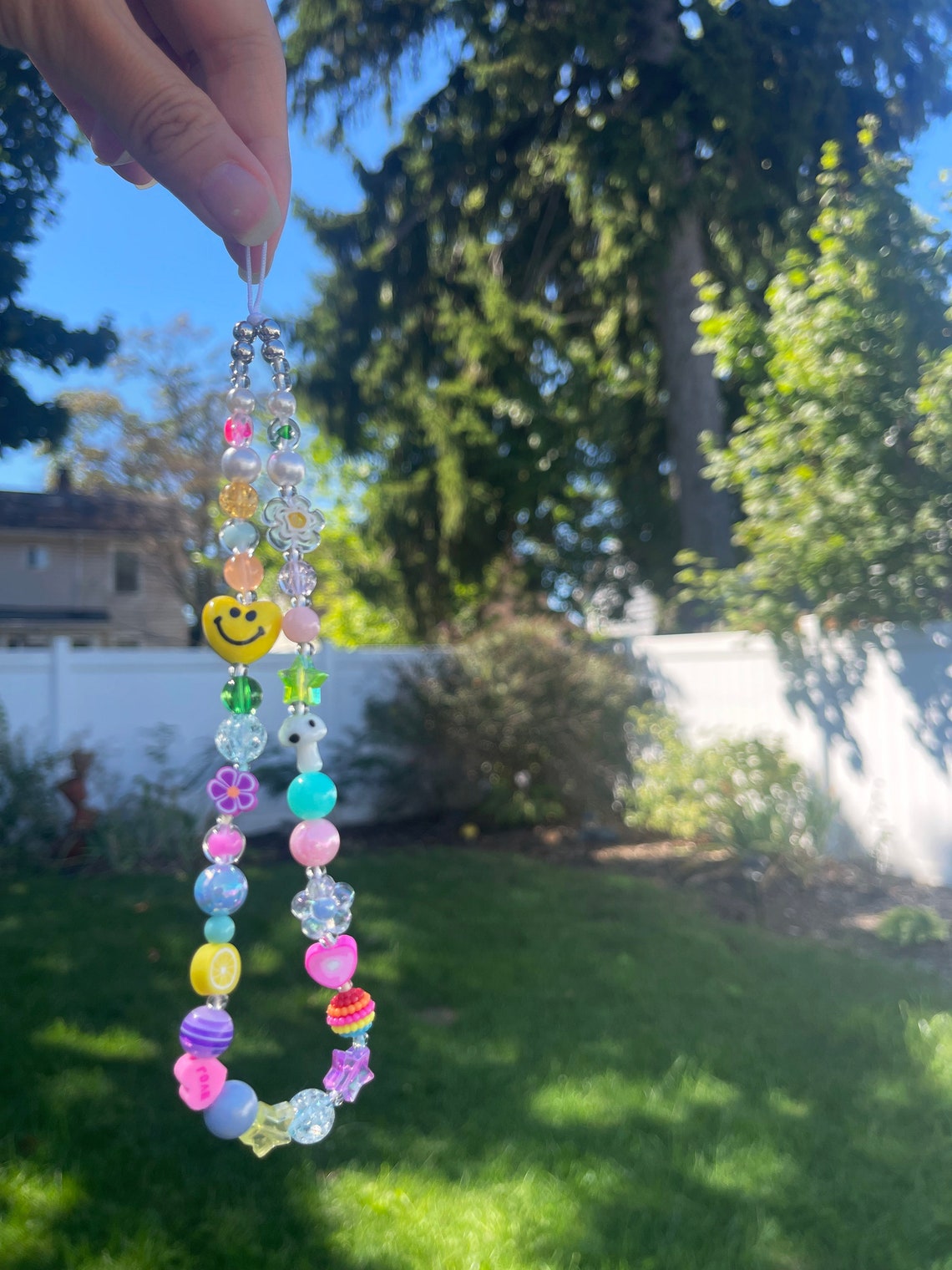Beaded Phone Charm - Mixed Beaded Phone Strap - Phone Strap-cell Phone ...
