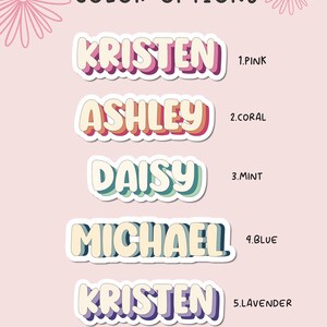 Personalized Name Sticker, Custom Name Sticker, Name Sticker, Water ...