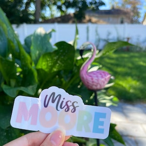 Waterproof Name Sticker, Personalized Vinyl Sticker, Name Sticker ...