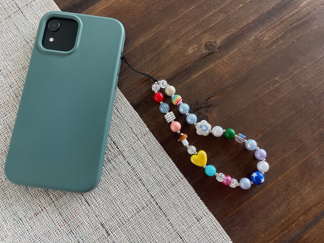 Beaded Phone Charm - Mixed Beaded Phone Strap - Phone Strap-cell Phone ...