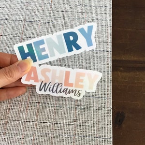 Personalized Name Sticker, Custom Name Sticker, Colorful Name Sticker ...