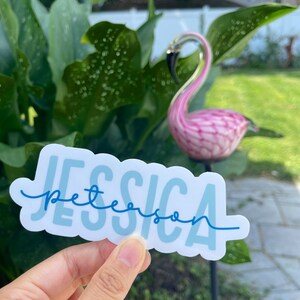Personalized Name Sticker, Custom Name Sticker, Pastel Name Sticker ...