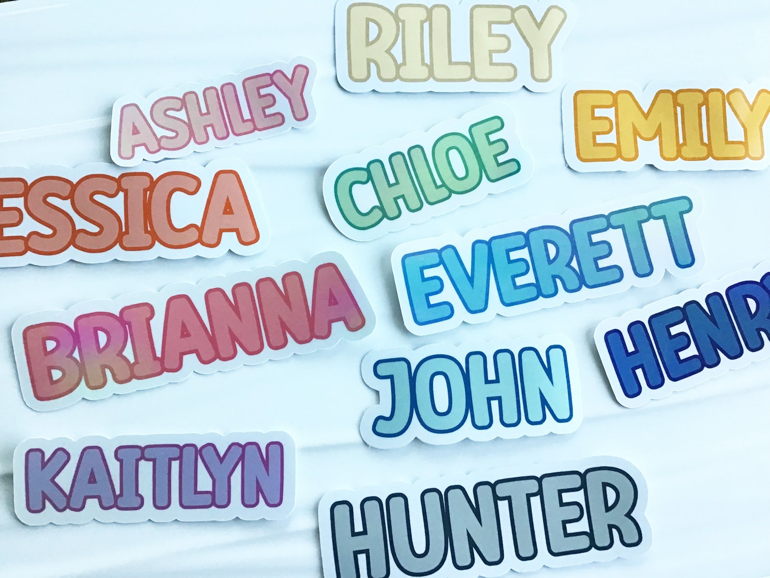 Personalized Name Sticker, Custom Name Sticker, Pastel Name Sticker ...