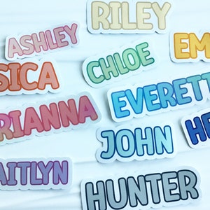 Personalized Name Sticker, Custom Name Sticker, Pastel Name Sticker ...