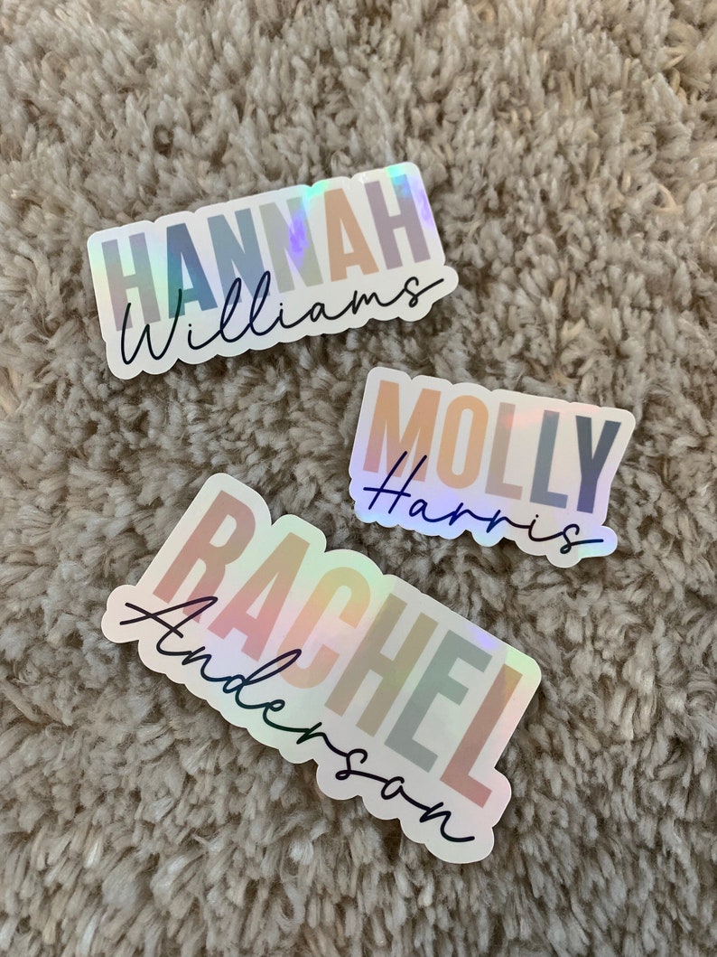 Personalized Name Sticker, Custom Name Sticker, Colorful Name Sticker ...