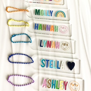 Colored Personalized Name Keychain/ Engraved Name Keychain/ Backpack ...