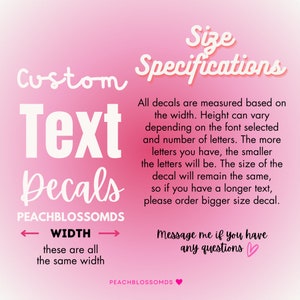 Custom Text Vinyl Decals - Build Your Own Decals - Personalized Decals ...