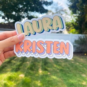 Personalized Name Sticker, Custom Name Sticker, Name Sticker, Water ...