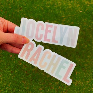 Personalized Name Sticker, Custom Name Sticker, Colorful Name Sticker ...