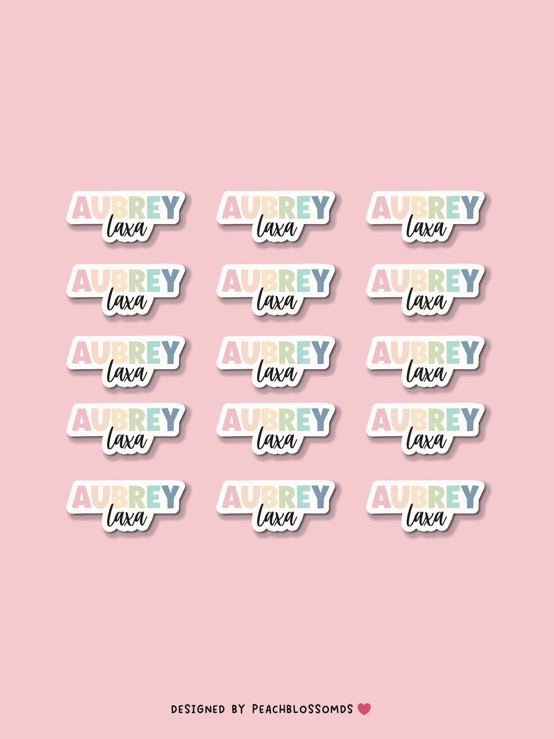 15 Name Stickers, Personalized Name Stickers, Custom Name Stickers ...