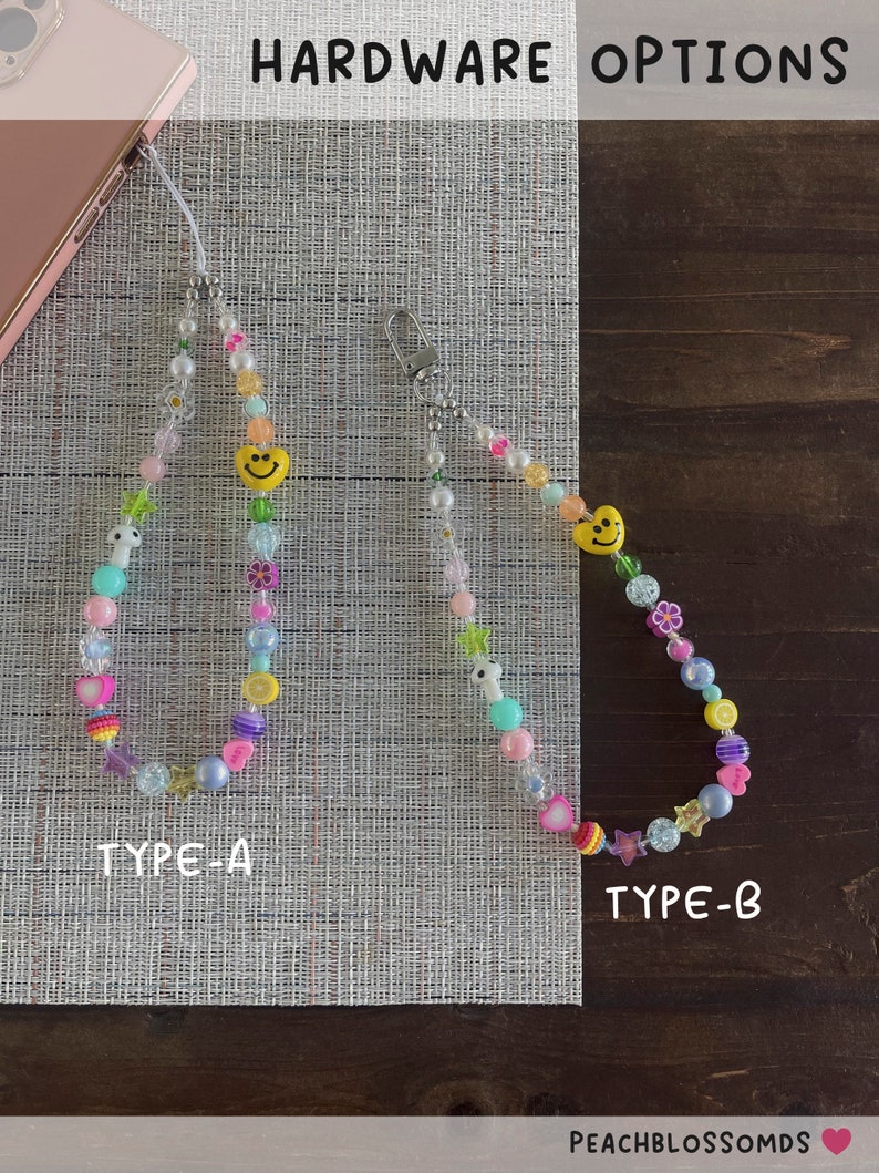 Beaded Phone Charm - Mixed Beaded Phone Strap - Phone Strap-cell Phone ...