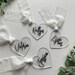 Personalized Acrylic Gift Tag- Clear Reusable Acrylic Gift Tag- Heart ...