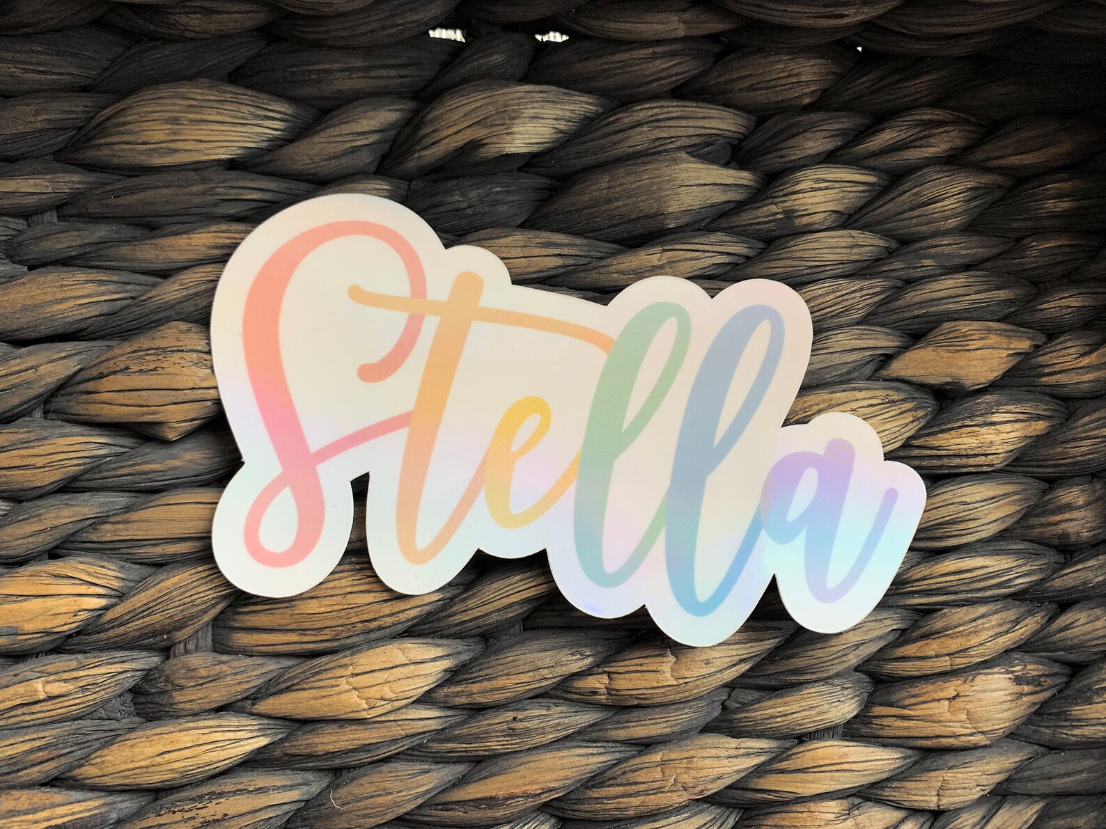 Personalized Name Sticker, Rainbow Name Sticker, Custom Name Sticker ...