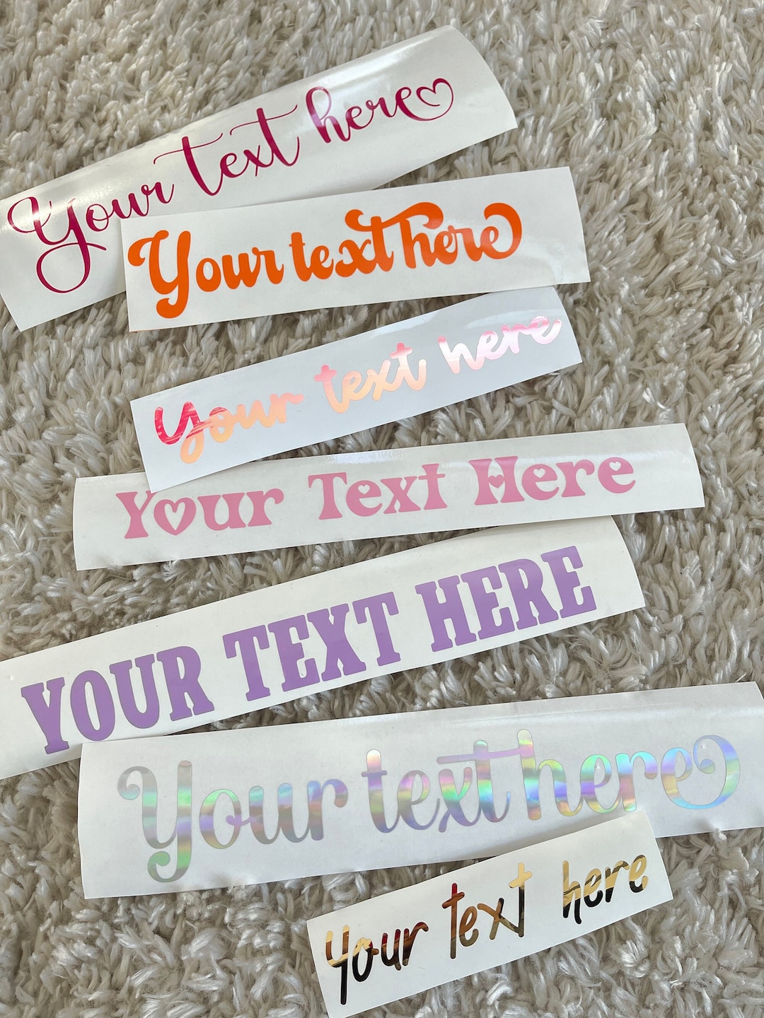 Custom Text Vinyl Decals - Build Your Own Decals - Personalized Decals ...
