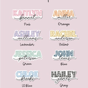 Personalized Name Sticker, Custom Name Sticker, Laptop Sticker, Water ...