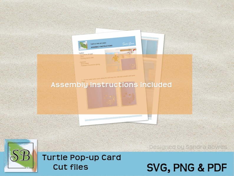 Turtle Pop-up Card SVG, PNG, PDF, Animal Birthday Novelty Card Template ...