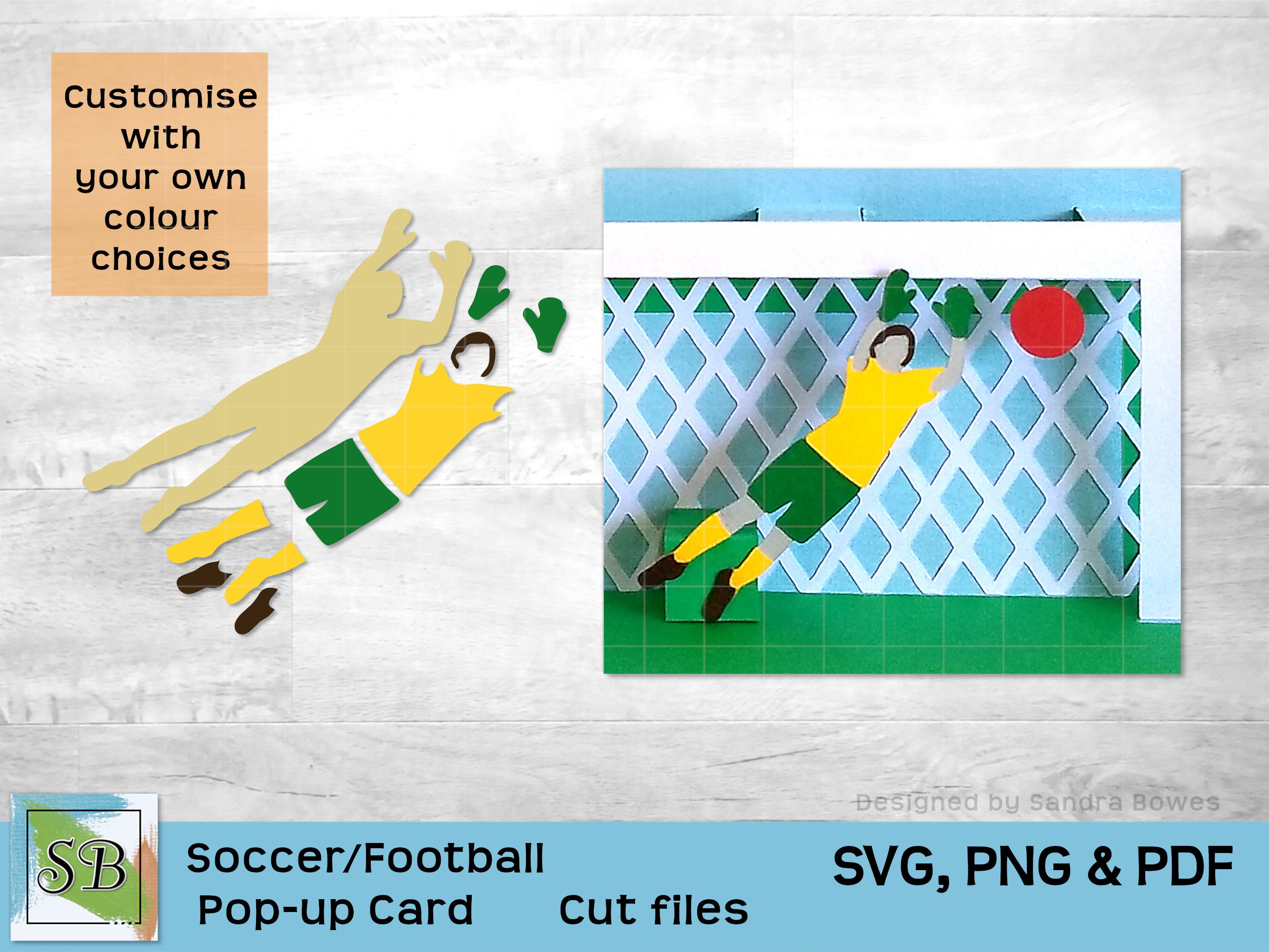 Football Soccer Pop-up Card Template, Footballer Birthday Novelty Card ...