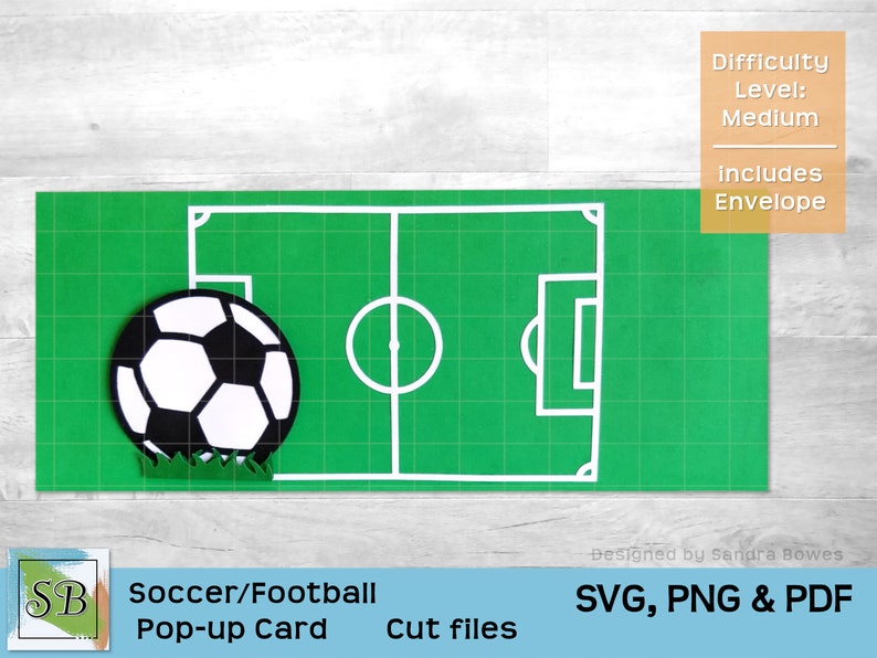Football Soccer Pop-up Card Template, Footballer Birthday Novelty Card ...