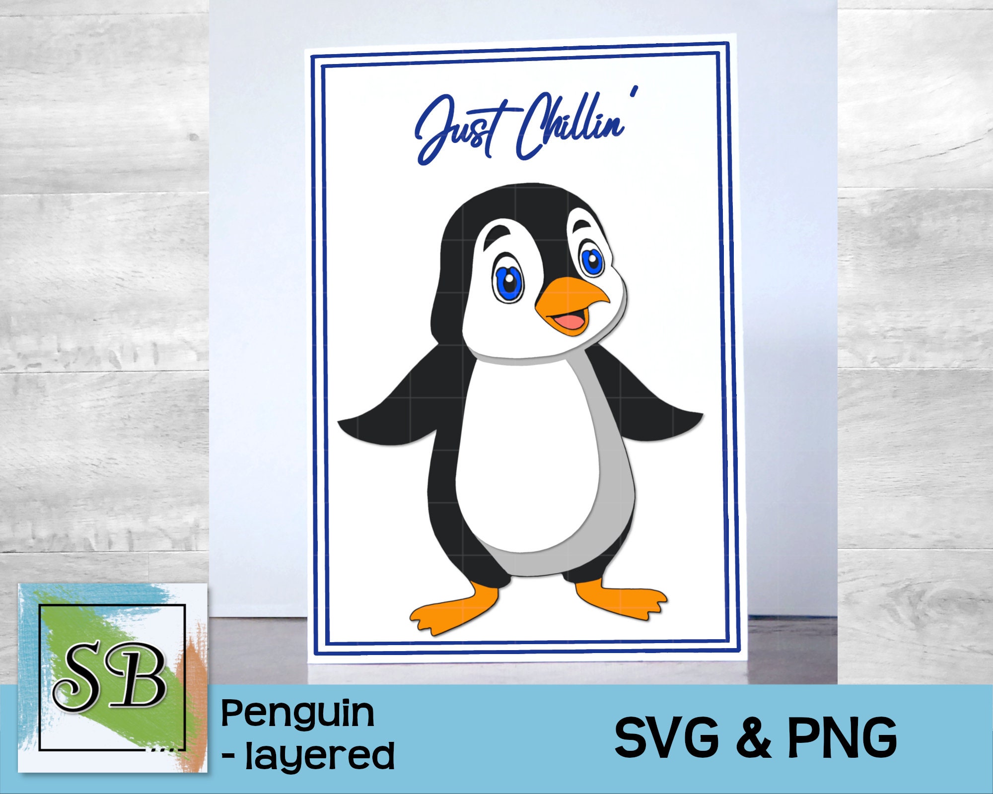 Chillin Penguins Poster