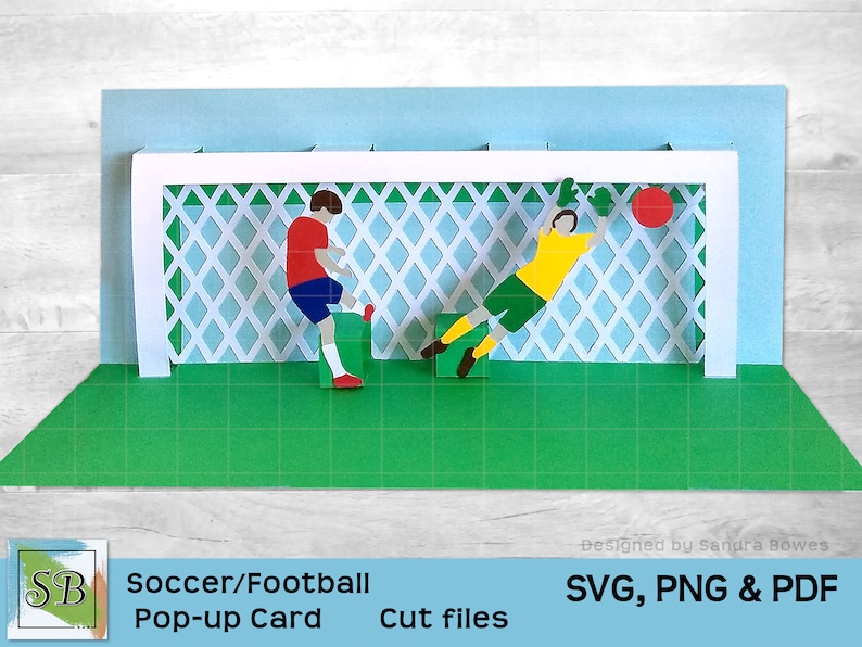 Football Soccer Pop-up Card Template, Footballer Birthday Novelty Card ...