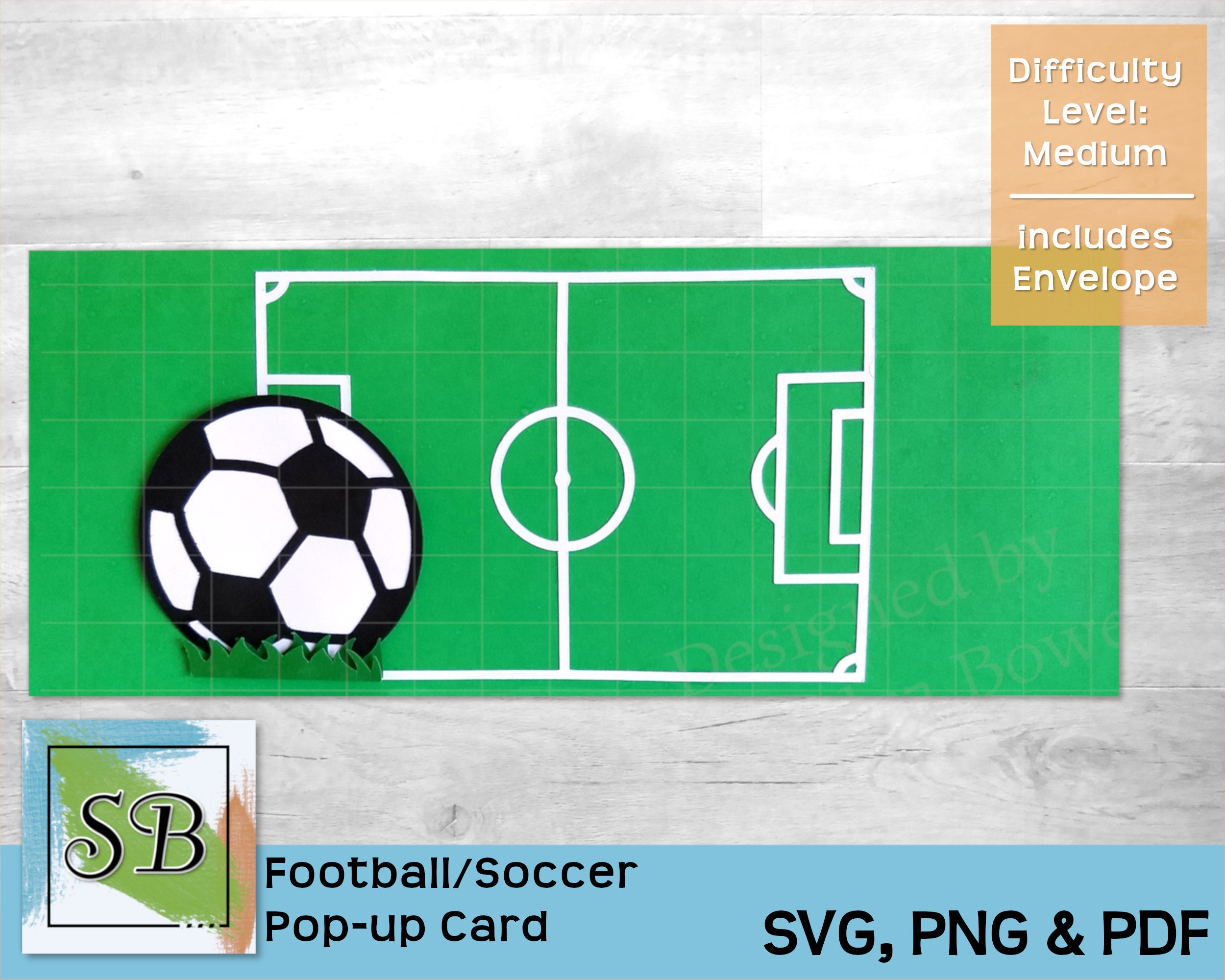 Football Soccer Pop-up Card SVG PNG PDF Footballer Birthday - Etsy