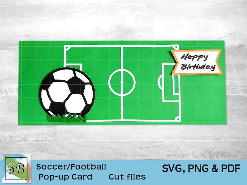 Football Soccer Pop-up Card Template, Footballer Birthday Novelty Card ...