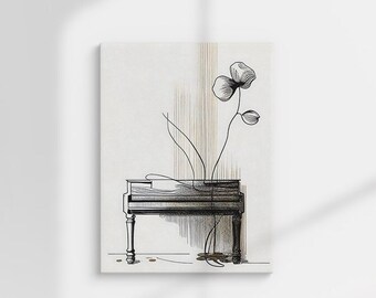 Piano Line Wall Art - Etsy