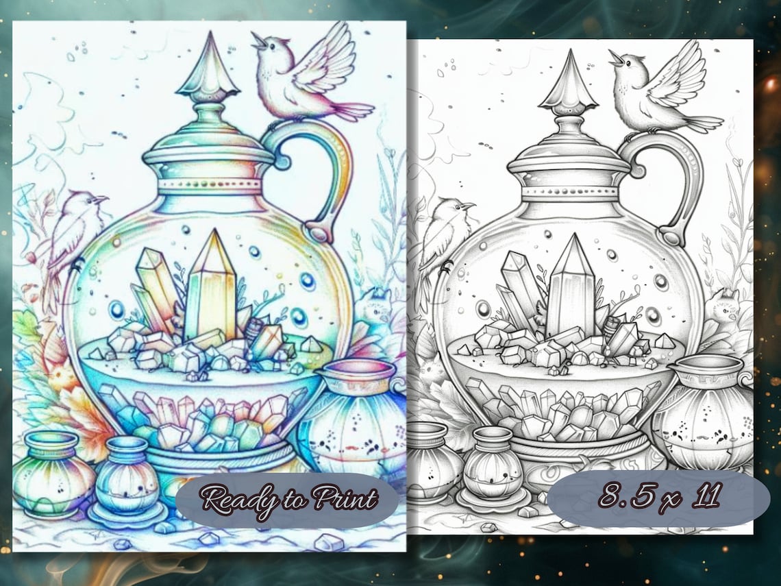 55 Magical Potion Coloring Pages Adultkids Coloring Book, Sheets ...