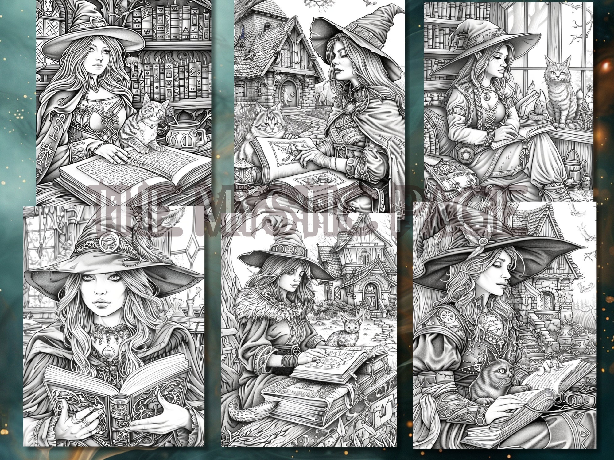 28 Witchy Spellbook Coloring Pages, Book, Wizard Spellbook Adultkids ...