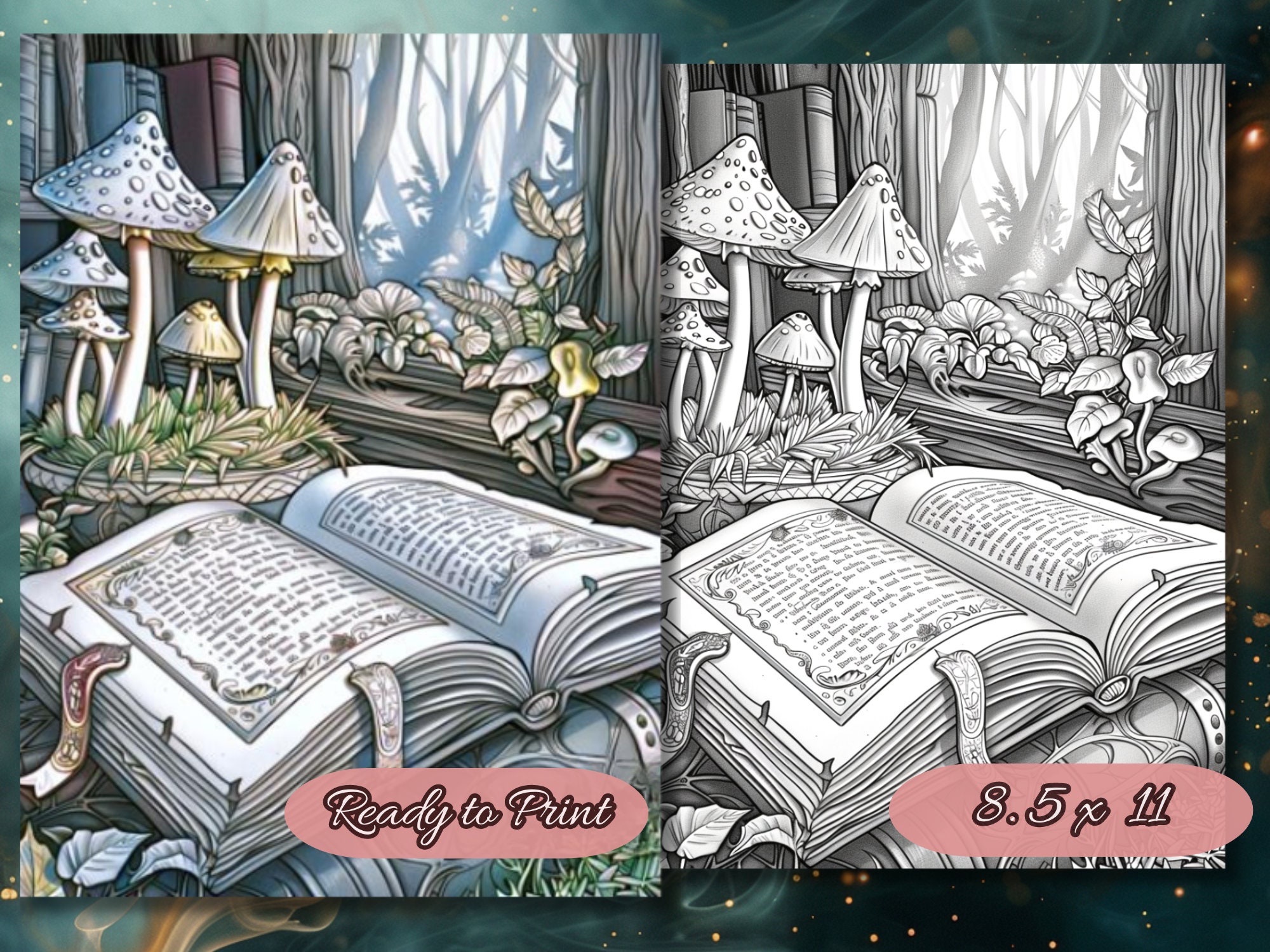 28 Witchy Spellbook Coloring Pages, Book, Wizard Spellbook Adultkids ...