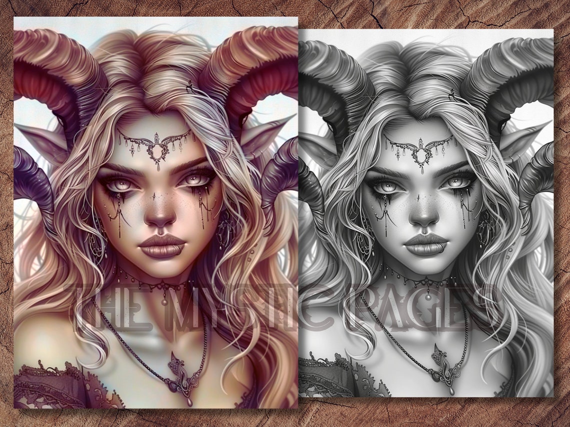 34 Seductive Succubus Girls Coloring Pages, Book, Gothic Fairy Demons ...