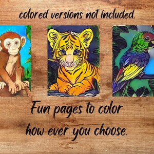 Wild Animal Coloring Pages, 35 Printable Cute Animal Coloring Pages for ...