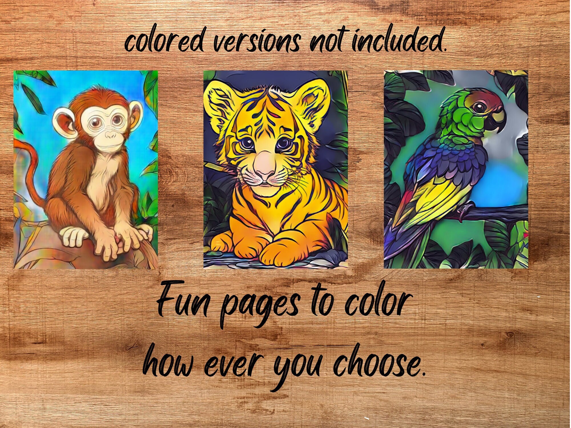 Wild Animal Coloring Pages, 35 Printable Cute Animal Coloring Pages for ...