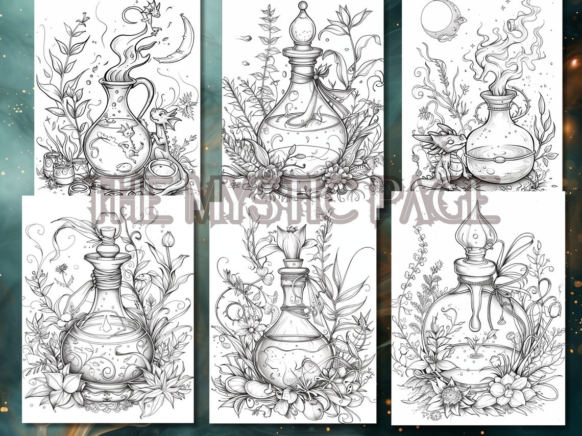 55 Magical Potion Coloring Pages Adultkids Coloring Book, Sheets ...