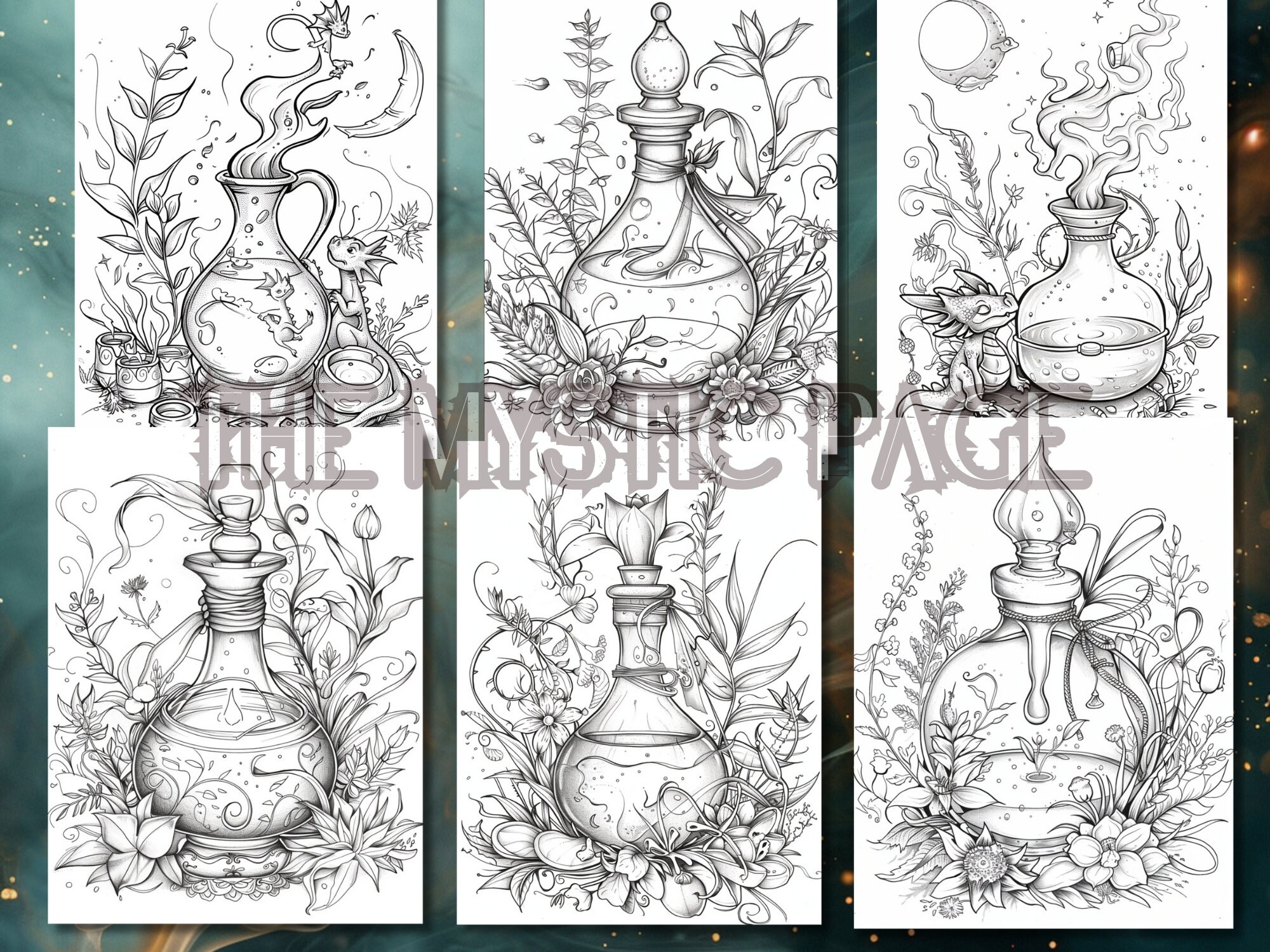 55 Magical Potion Coloring Pages Adultkids Coloring Book, Sheets ...