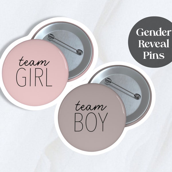 Gender Reveal Pins - Etsy