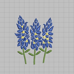 Bluebonnet Embroidery File - Etsy